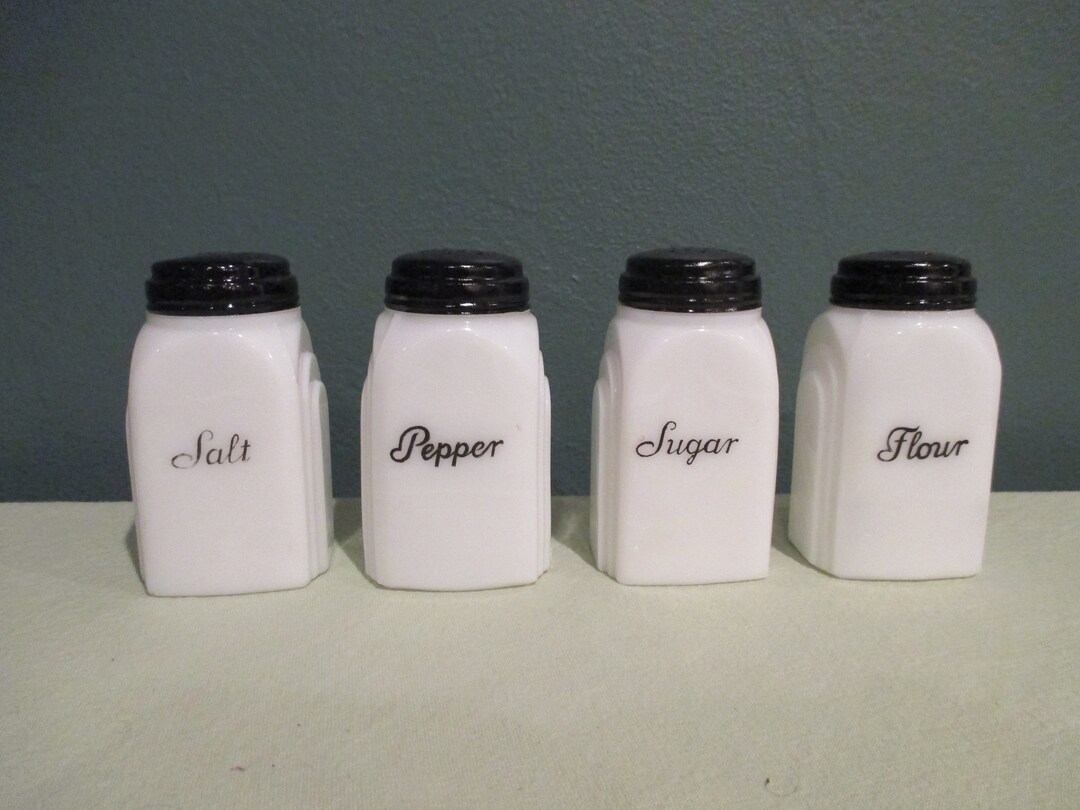 Vintage Mckee White double Sided Roman Arch 4 Pc. Shaker Set - Etsy