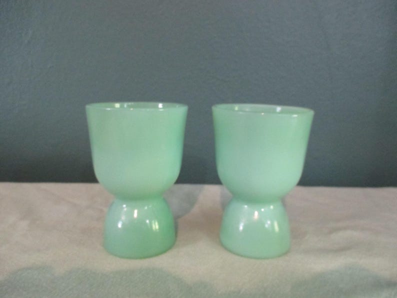 Vintage Fire King Jadeite "1700 Line" Egg Cup 2 Piece Set - Etsy
