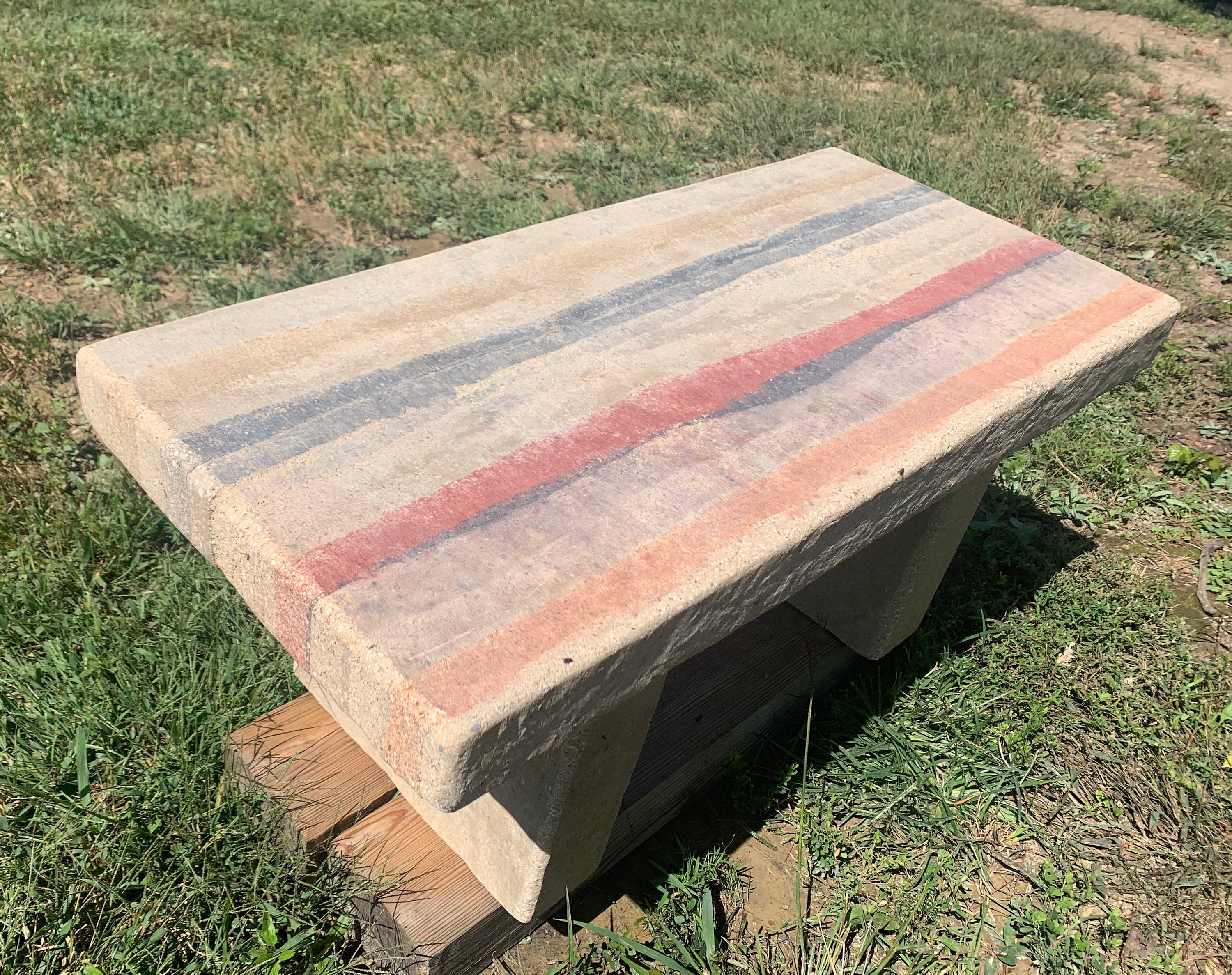Rammed Earth Coffee Table - Modern, Earth Concrete. Indoor/outdoor.. - Etsy