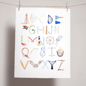 Coastal Alphabet 16x20 Print - Etsy