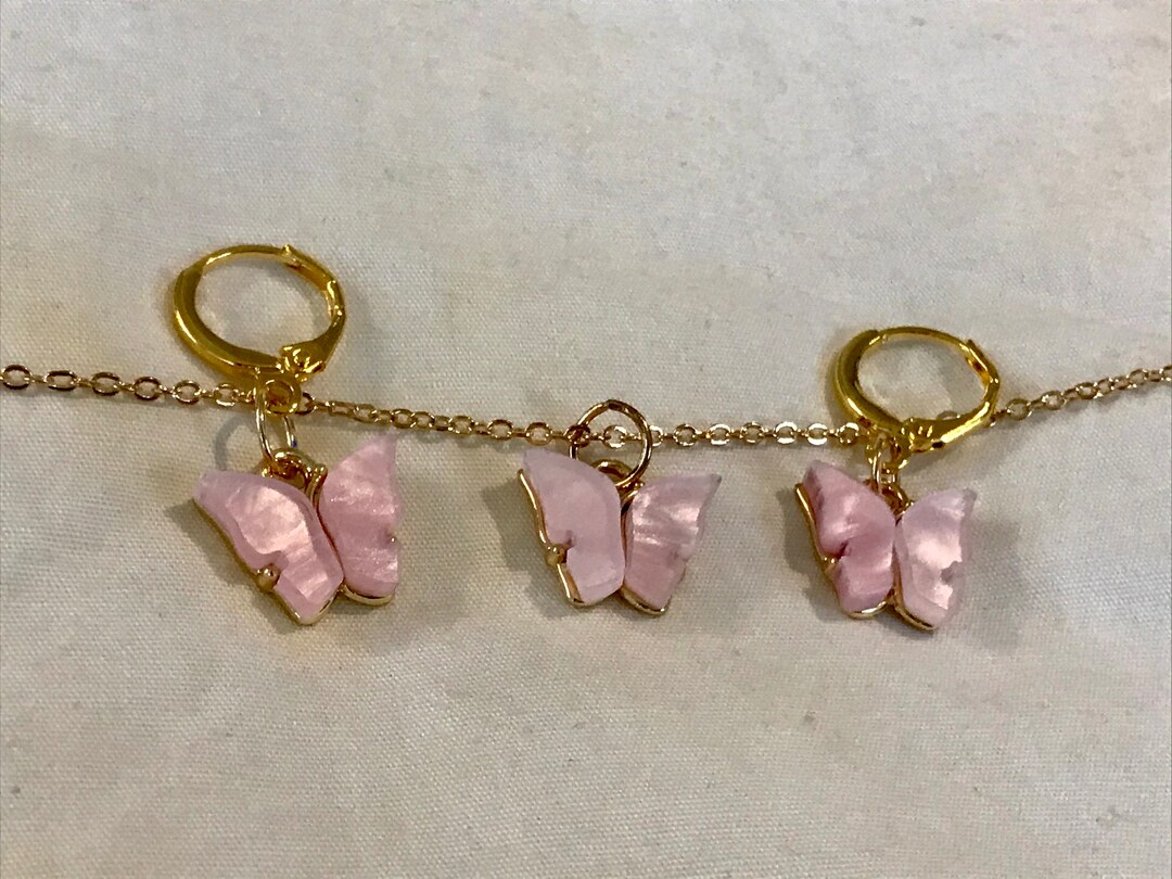 Pink Butterfly Set - Etsy