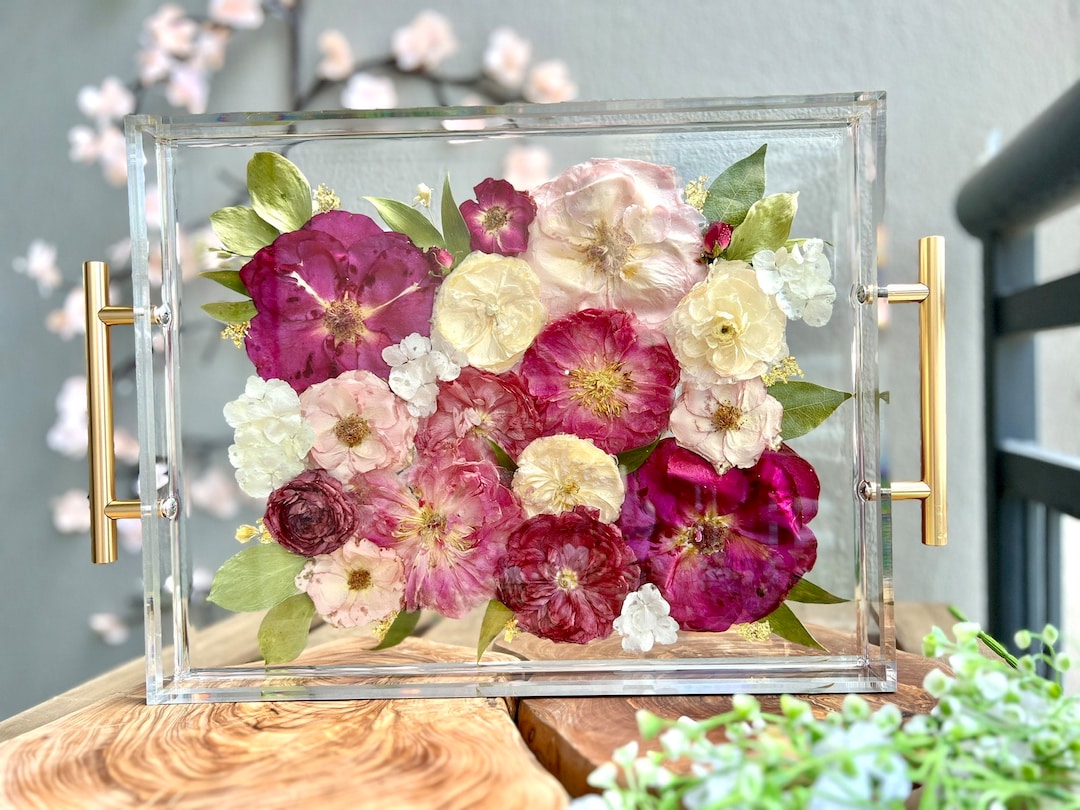 Acrylic Tray Flower Preservation Pressed Flower Bridal Bouquet ...