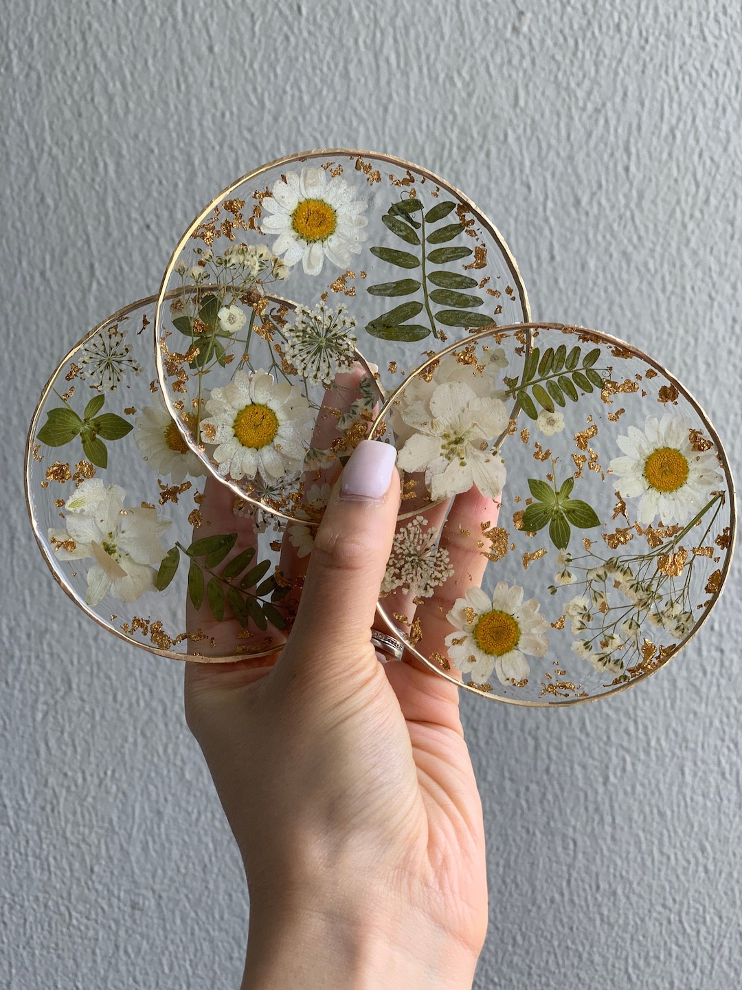 Resin Coasters Dried Flower Coasters Pressed Flowers Gifts for Her ...