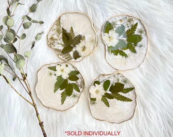Resin Coaster Dried Flower Coaster Pressed Flowers Agate - Etsy