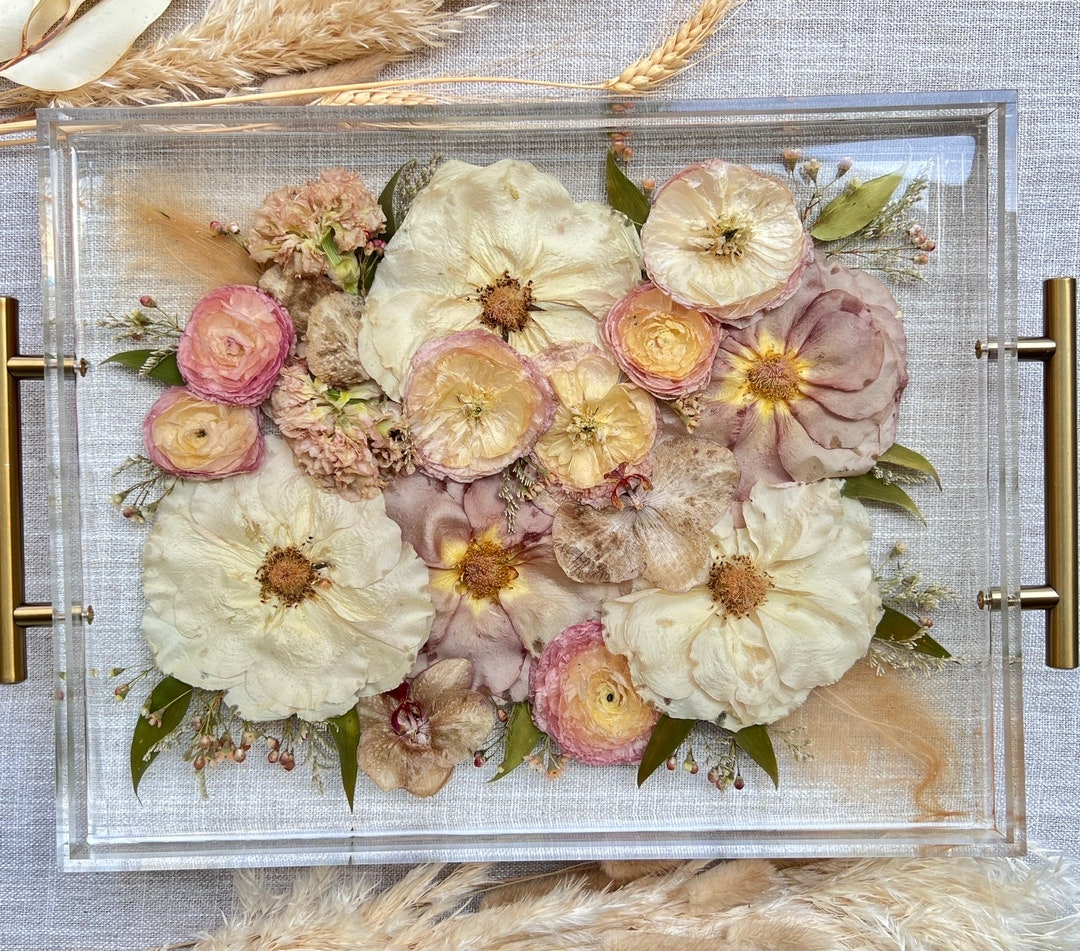 Acrylic Tray Flower Preservation Pressed Flower Bridal Bouquet ...