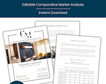 Real Estate CMA Packet | Comparative Market Analysis | Canva Template ...