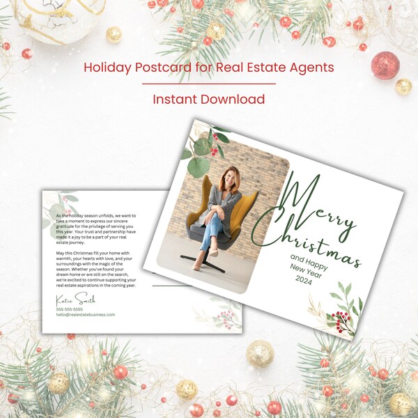Realtor Christmas Cards - Etsy