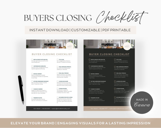 Closing Day Checklist Reminders, Real Estate Buyer Tips, Real Estate ...