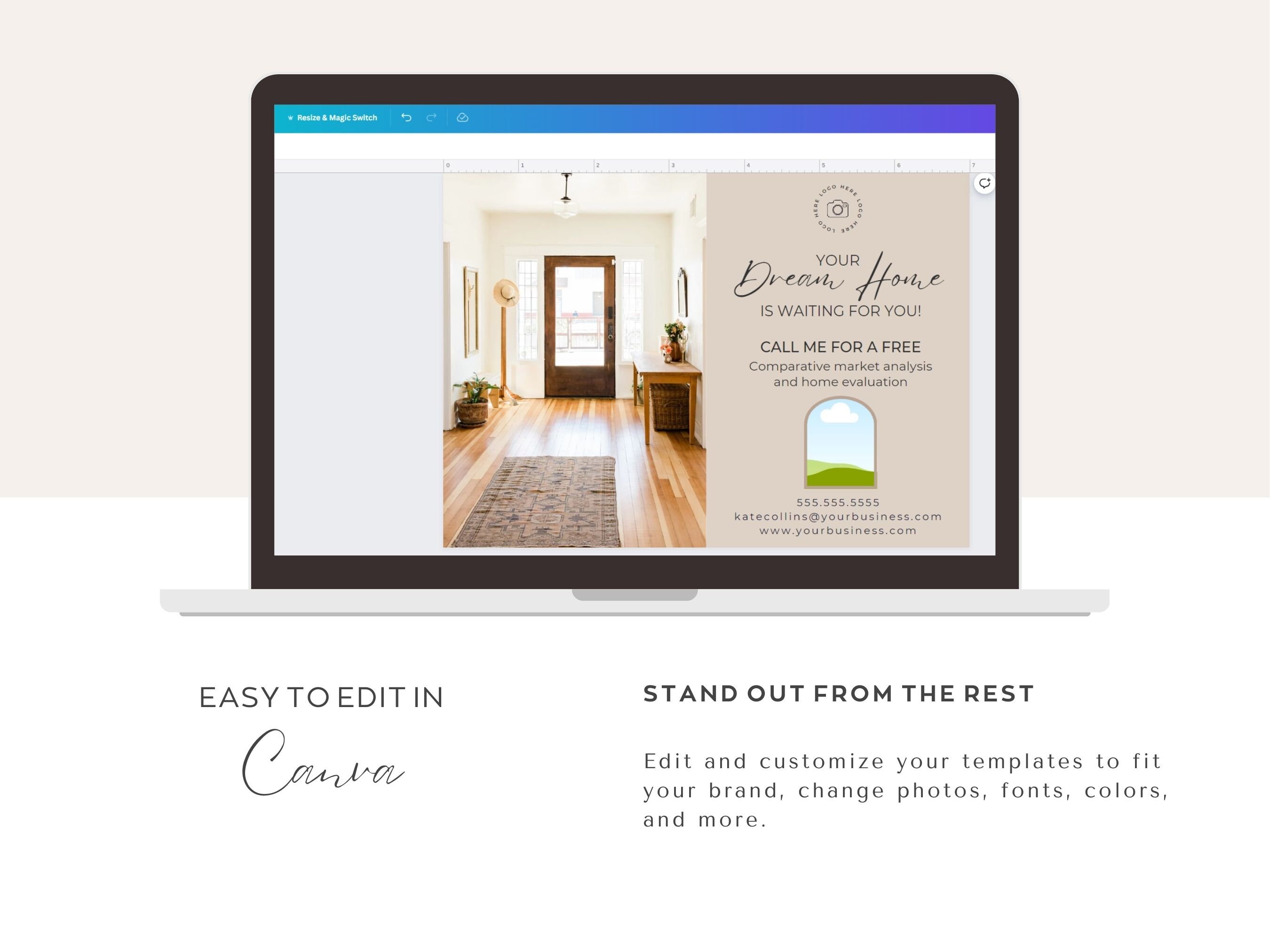 Real Estate Postcards | Canva Template | Real Estate Farming | Real ...