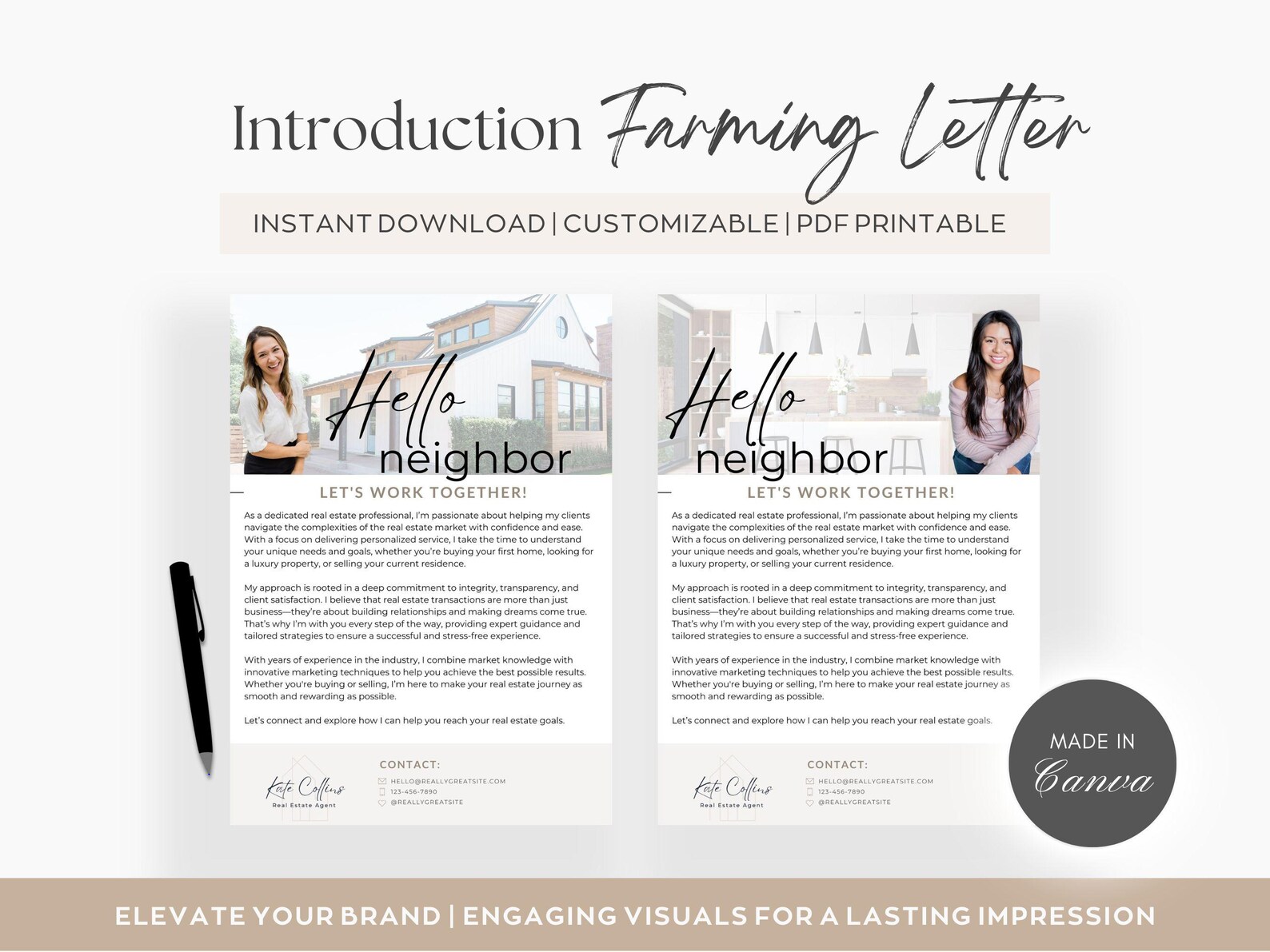 Real Estate Introduction Flyer | Intro Letter | Hello Neighbor Flyer ...