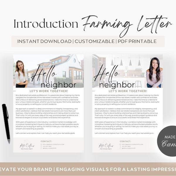 Real Estate Introduction Flyer Intro Letter Hello Neighbor Flyer New ...
