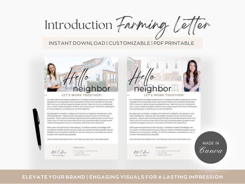 Real Estate Introduction Flyer | Intro Letter | Hello Neighbor Flyer ...