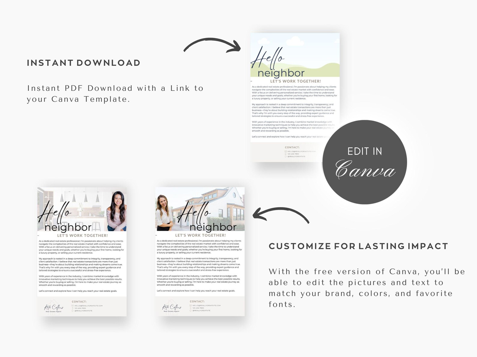 Real Estate Introduction Flyer | Intro Letter | Hello Neighbor Flyer ...