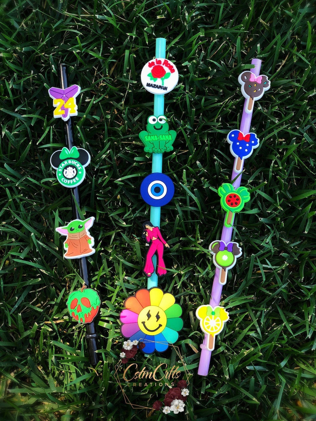 Straw Toppers, Straw Buddies, Straw Charms, Evil Eye Straw Toppers ...