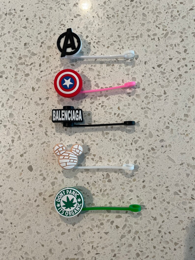 Straw Covers Straw Buddies Straw Charms Villain Straw - Etsy