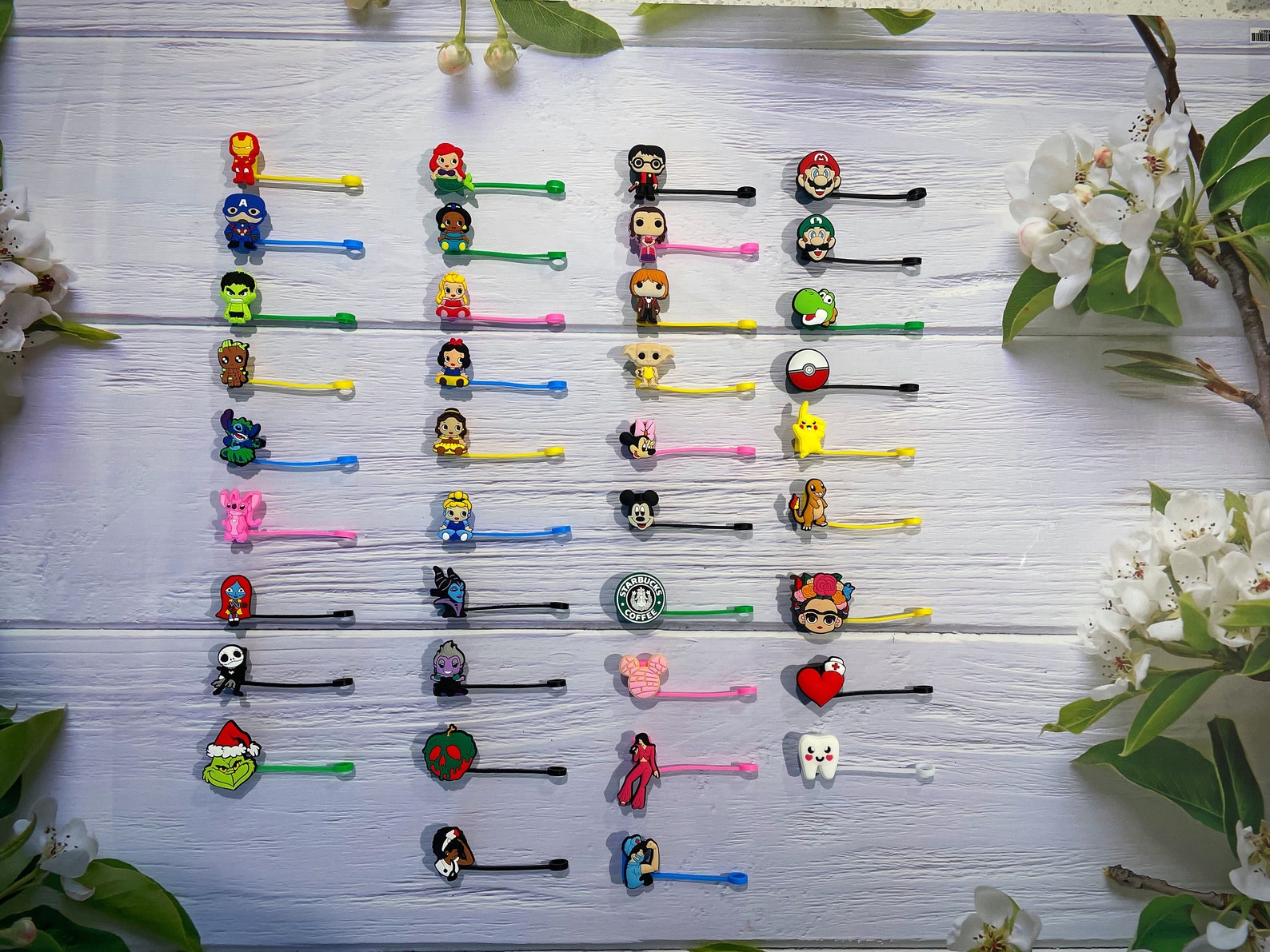 Straw Covers Straw Buddies Straw Charms Villain Straw - Etsy