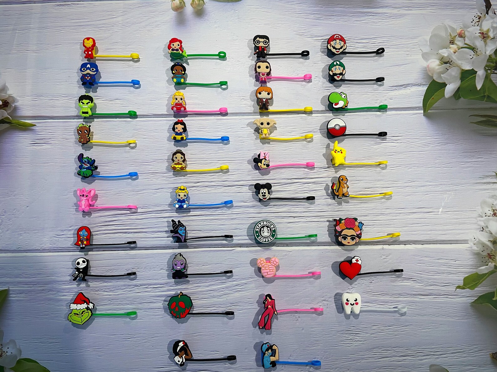 Straw Covers Straw Buddies Straw Charms Villain Straw - Etsy