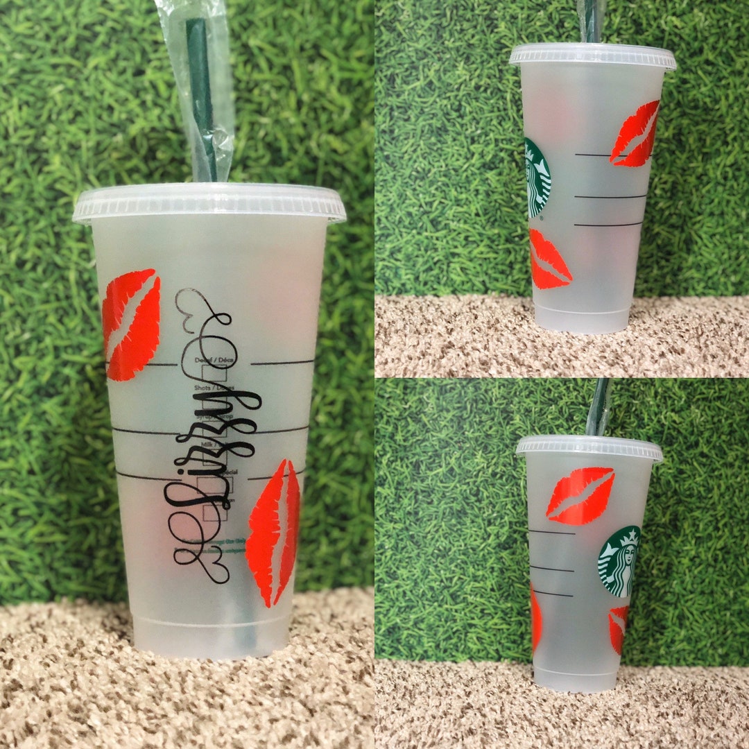 Valentines Starbucks Cold Cup, Valentines Cup, Kisses Cup, Starbucks ...