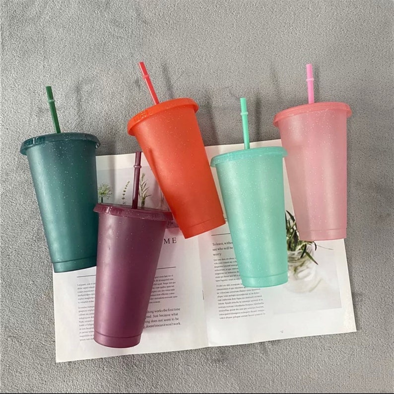 5 Pack Glitter Cold Cups Blank Cups for Custom Designs Blank - Etsy