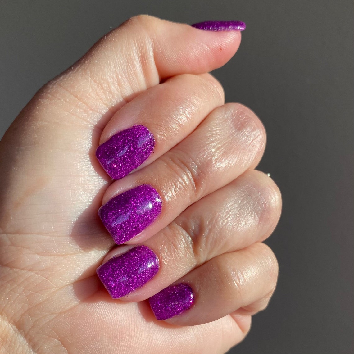 Neon Purple Glitter Acrylic Dip Powder - Etsy