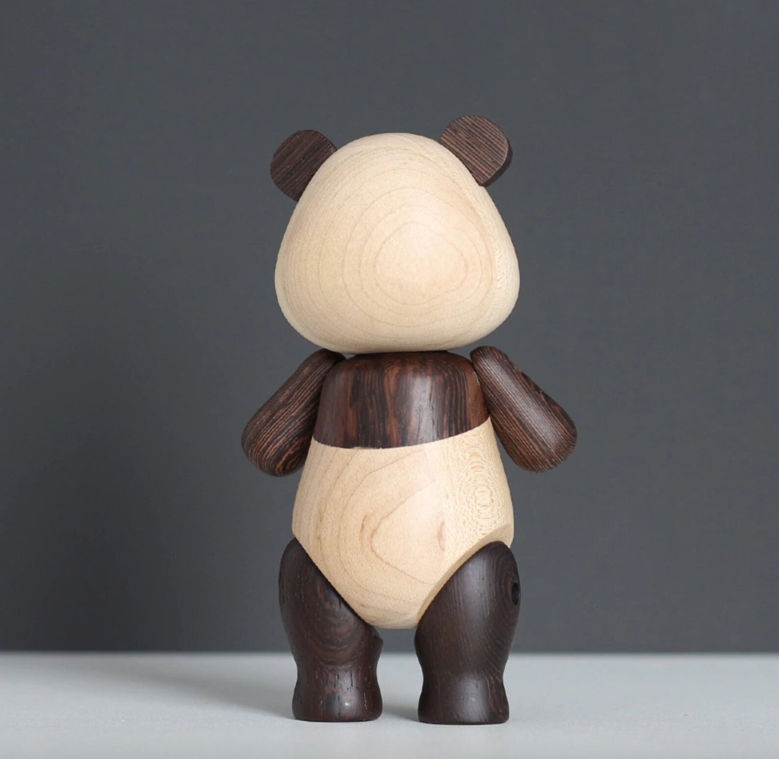 Wooden Panda Figurines, Wood Animal Sculpture, Crafted Wooden Home ...