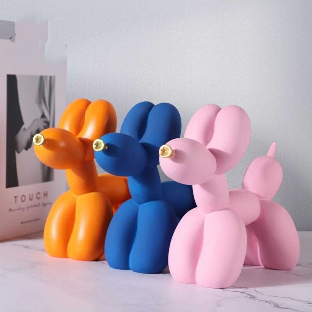 Balloon Dog Sculpture, Balloon Dog Statue, Nordic Resin Balloon Dog ...