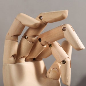 Movable Wood Man Model, Moavble Wood Hand Model, Stylish Modern Decor ...