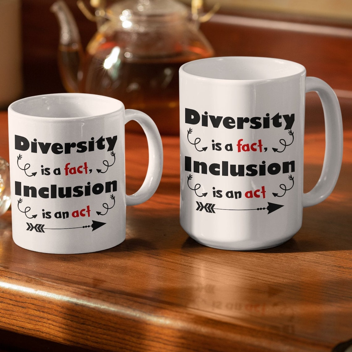 Diversity is a Fact Inclusion is an Act Coffee Mug. 11oz or 15oz ...