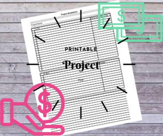 Project Breakdown PDF Printable Clean and Easy to Use - Etsy
