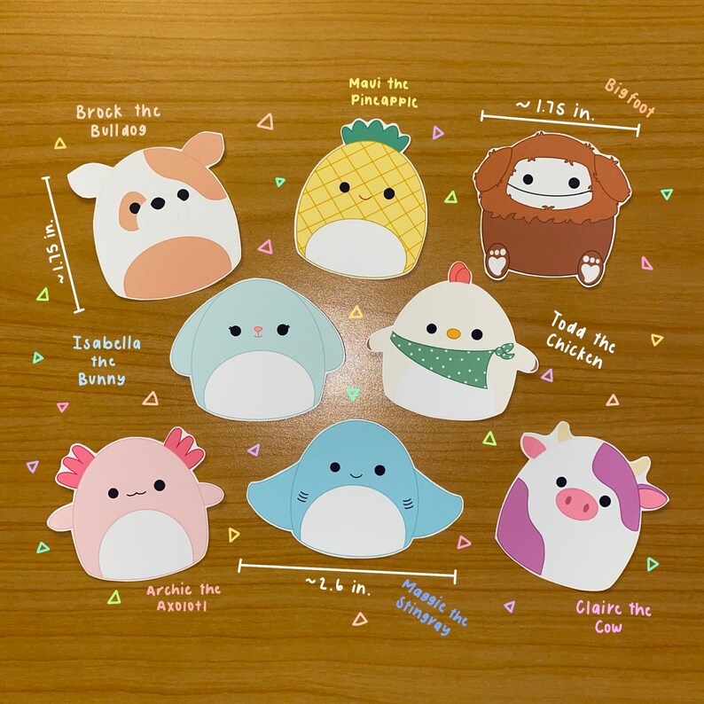 Squishmallow Stickers - Etsy