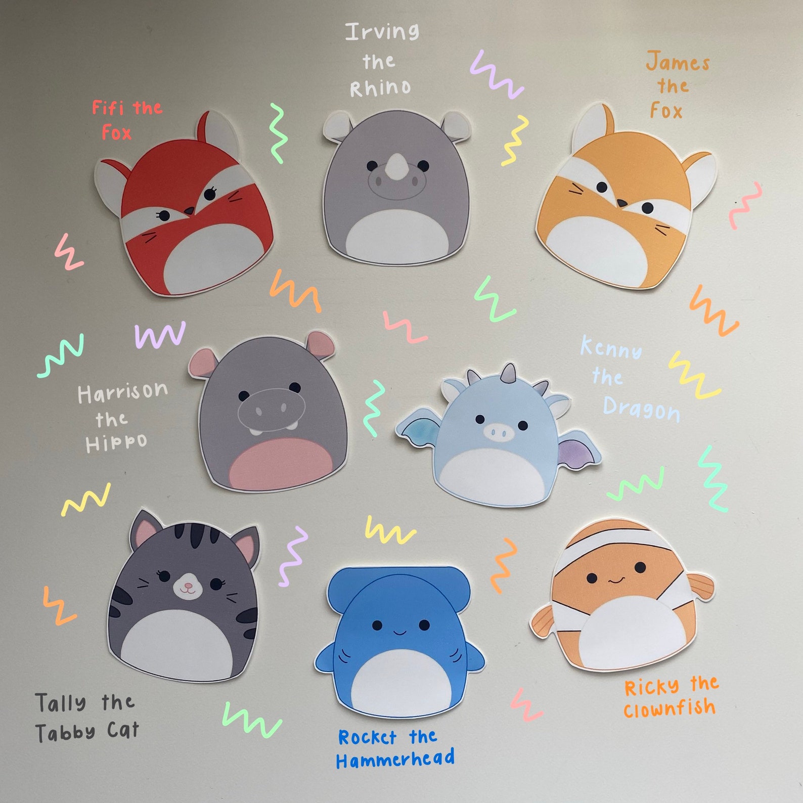 Squishmallow Stickers - Etsy