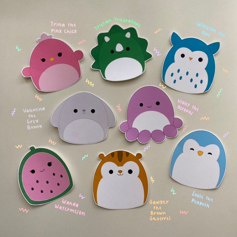 Squishmallow Stickers - Etsy