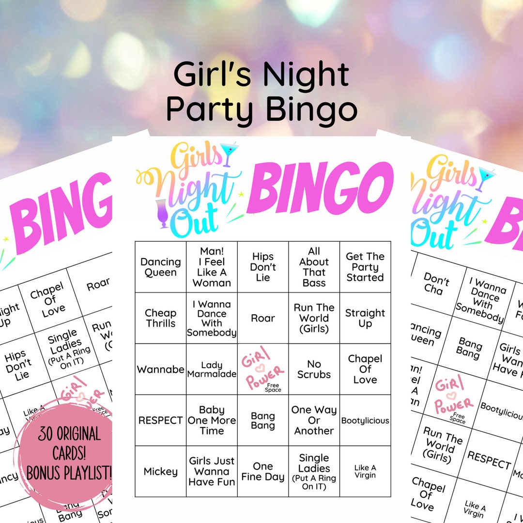 Girl's Night Singo Bingo Game, Girls Trip Activities, Girls Night Party ...