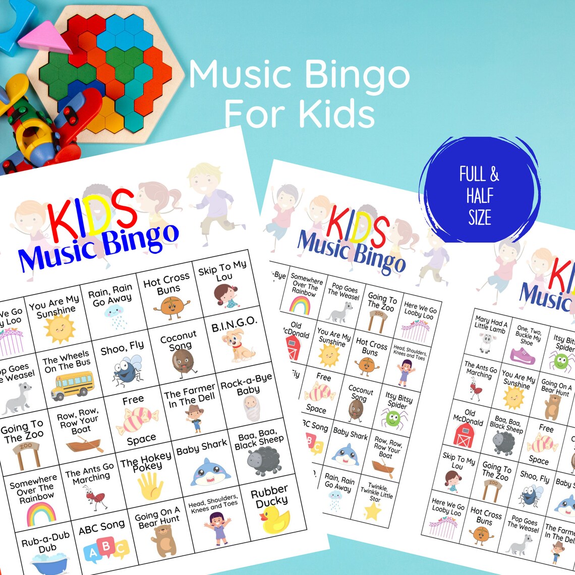 Bingo for Kids Ages 3 - 5, Picture Bingo for Children, Bingo Game for ...