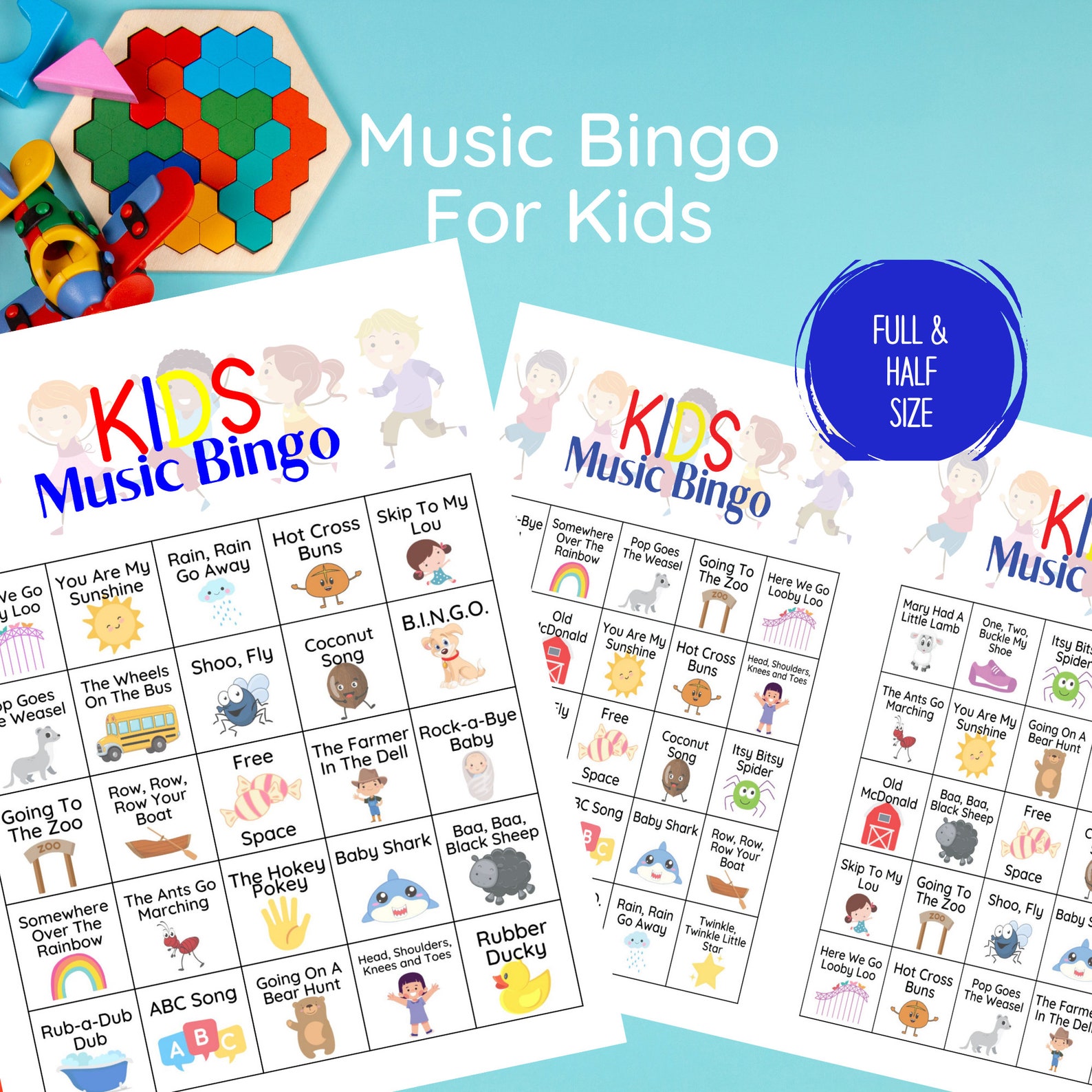 Bingo for Kids Ages 3 - 5, Picture Bingo for Children, Bingo Game for ...