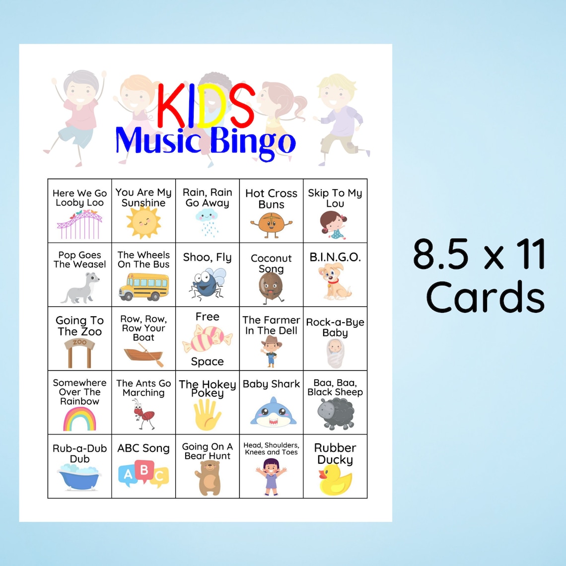 Bingo for Kids Ages 3 - 5, Picture Bingo for Children, Bingo Game for ...