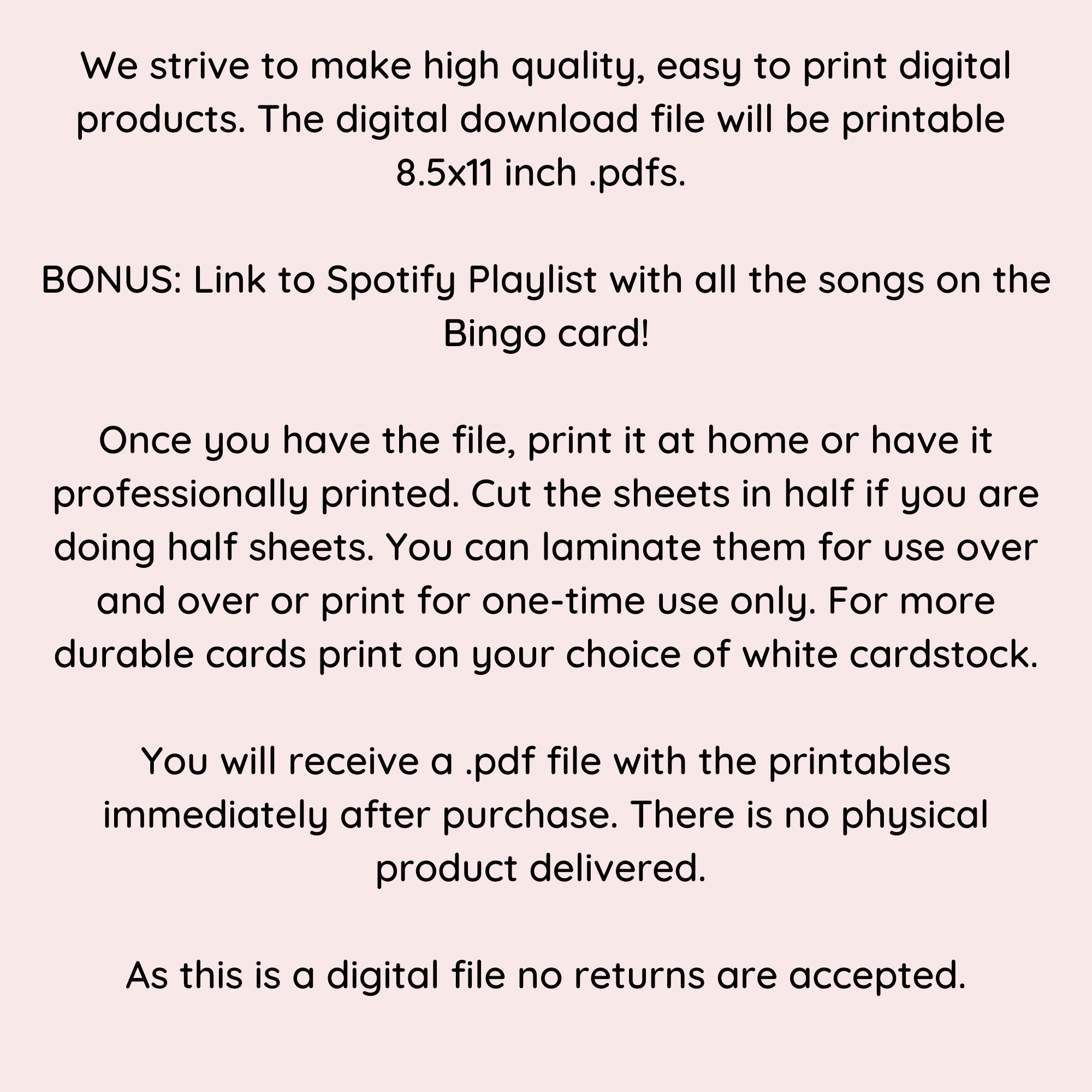 Music Bingo Game, 2000s Songs, 30 Bingo Cards (digital Download) - Etsy