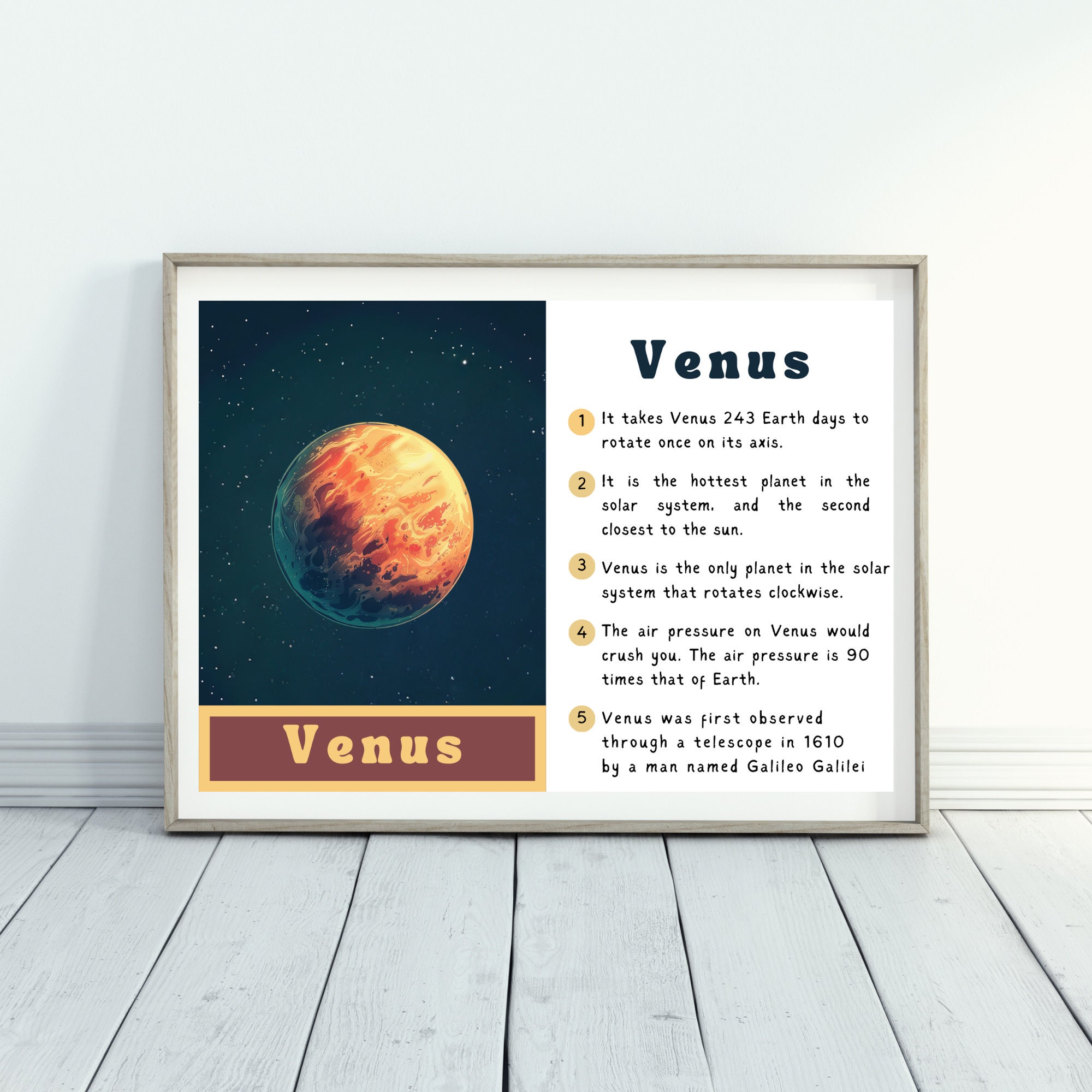 Printable Planet Sheets for Kids Solar System Planet Posters Outerspace ...