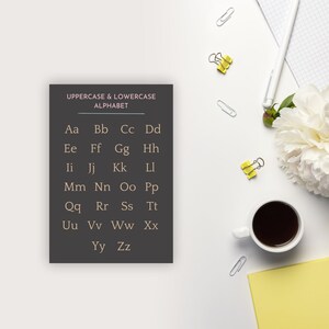 Alphabet Uppercase Lowercase Poster Set of 2 Alphabet Posters for ...
