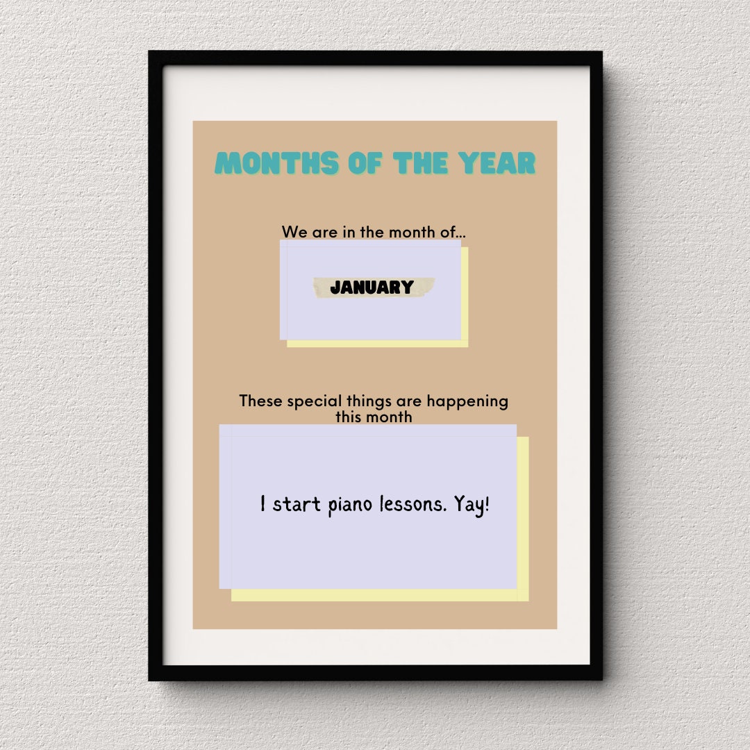 Instant Months of the Year Posters for Learning Homeschool Activity ...