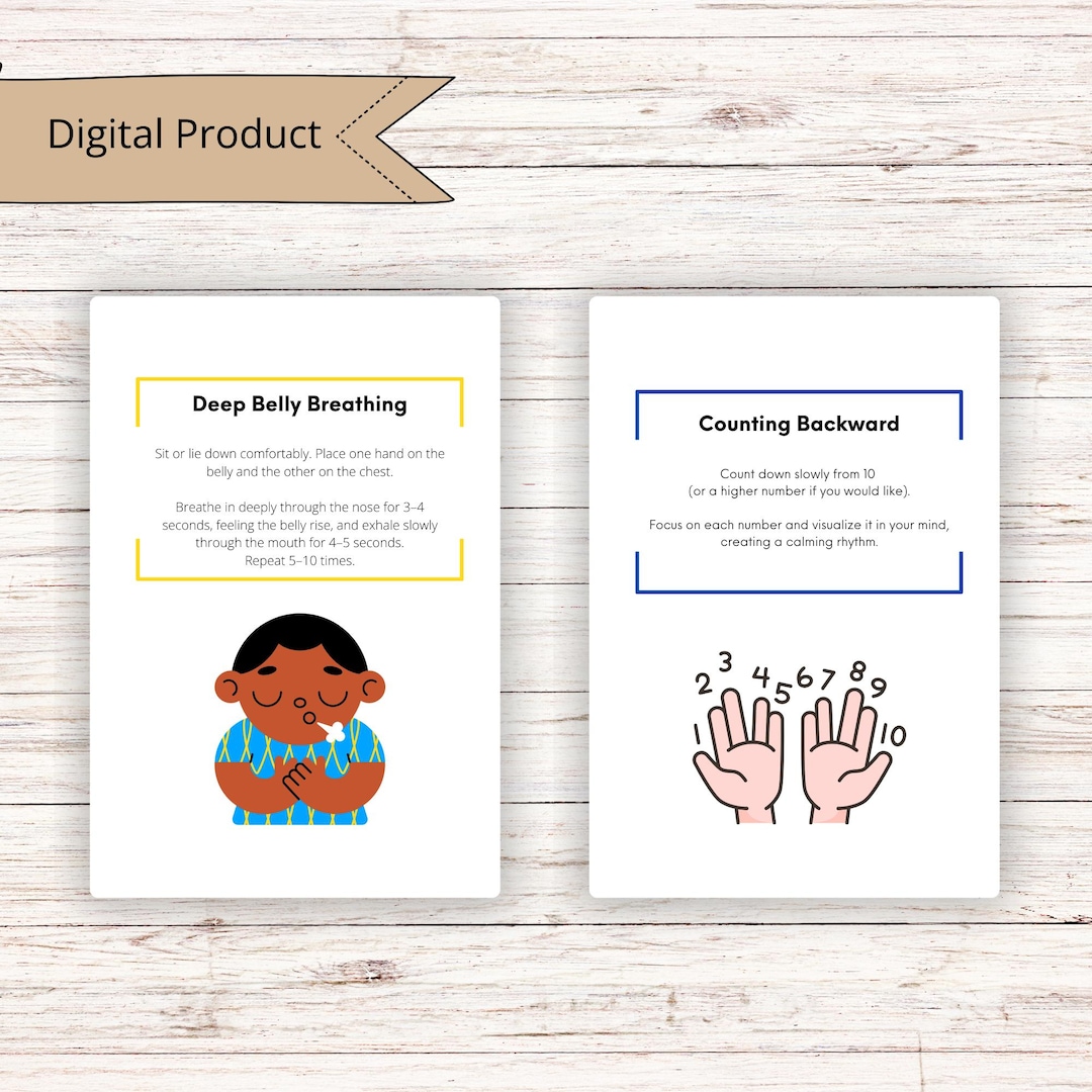 Calming Cards for Kids Mental Health Tools for Classroom Resources for ...