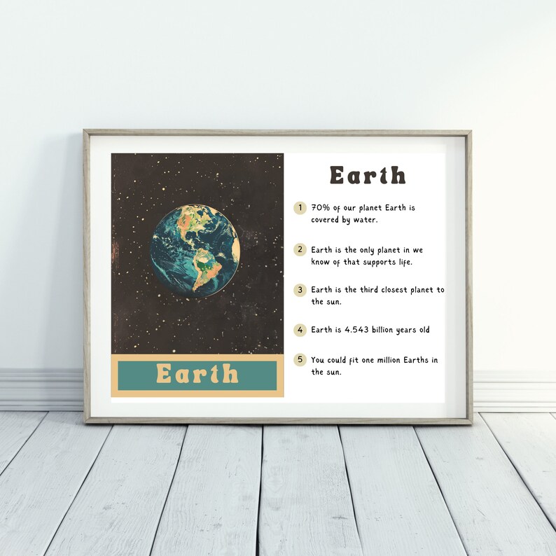 Printable Planet Sheets for Kids Solar System Planet Posters Outerspace ...