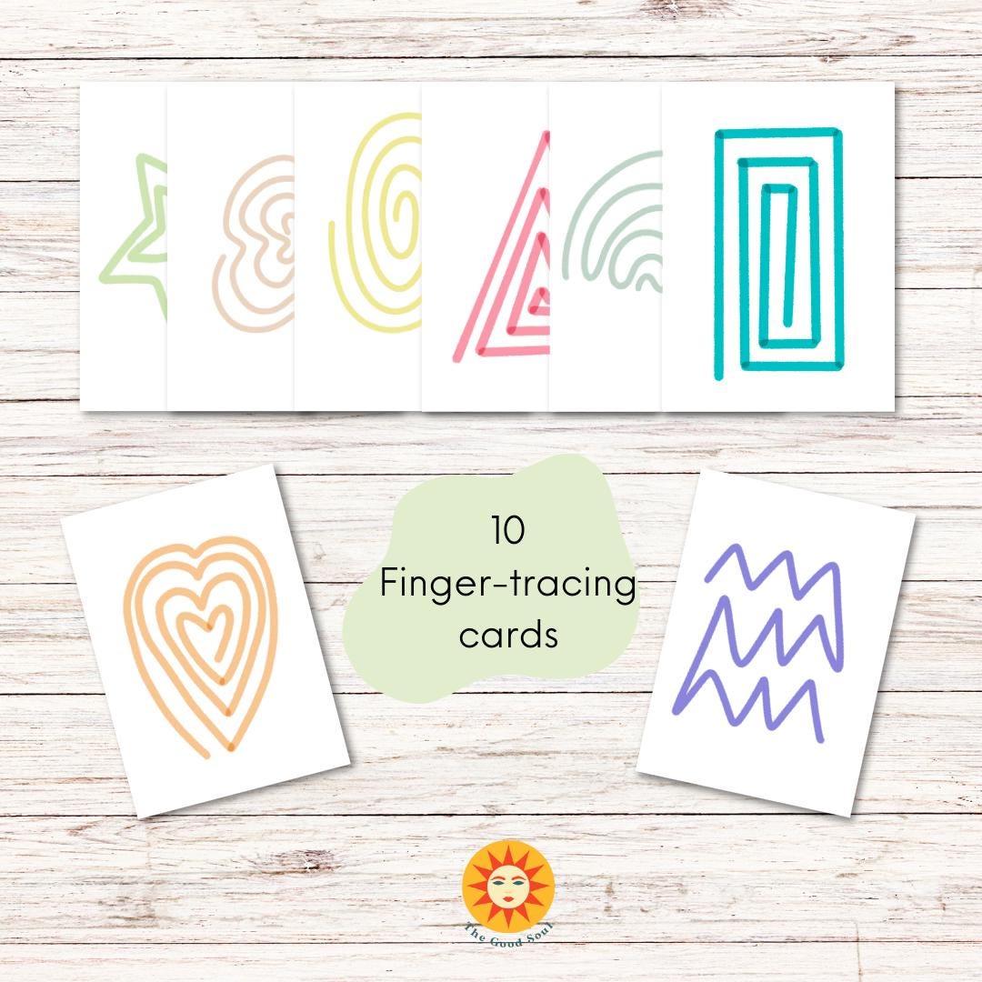 Finger Tracing Cards for Calming Childrens Relaxation Tools Resources ...