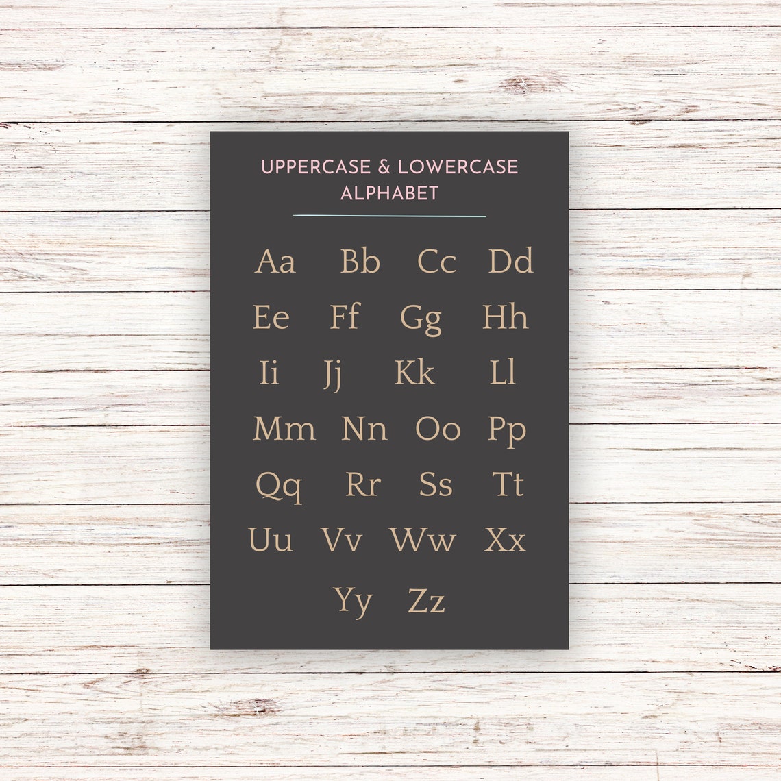 Alphabet Uppercase Lowercase Poster Set of 2 Alphabet Posters for ...