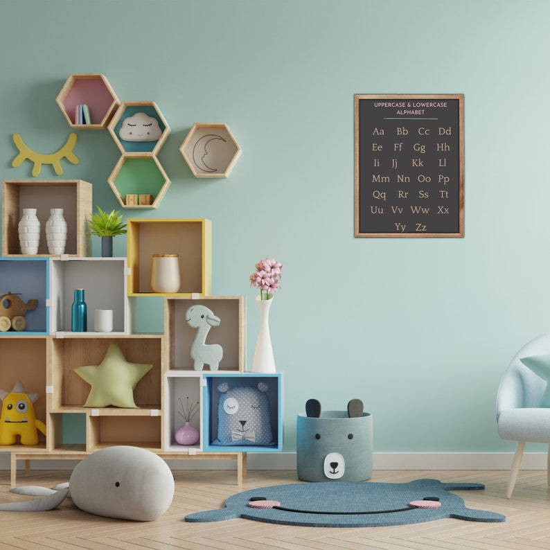 Alphabet Uppercase Lowercase Poster Set of 2 Alphabet Posters for ...
