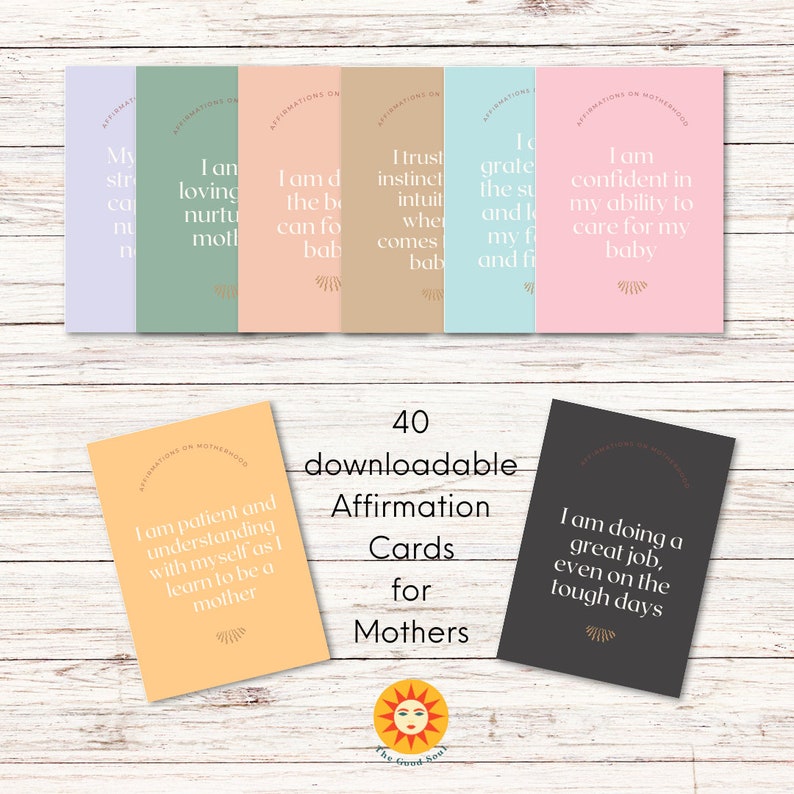 40 Affirmation Cards for New Mothers Day Gift Idea New Mom Gifts ...