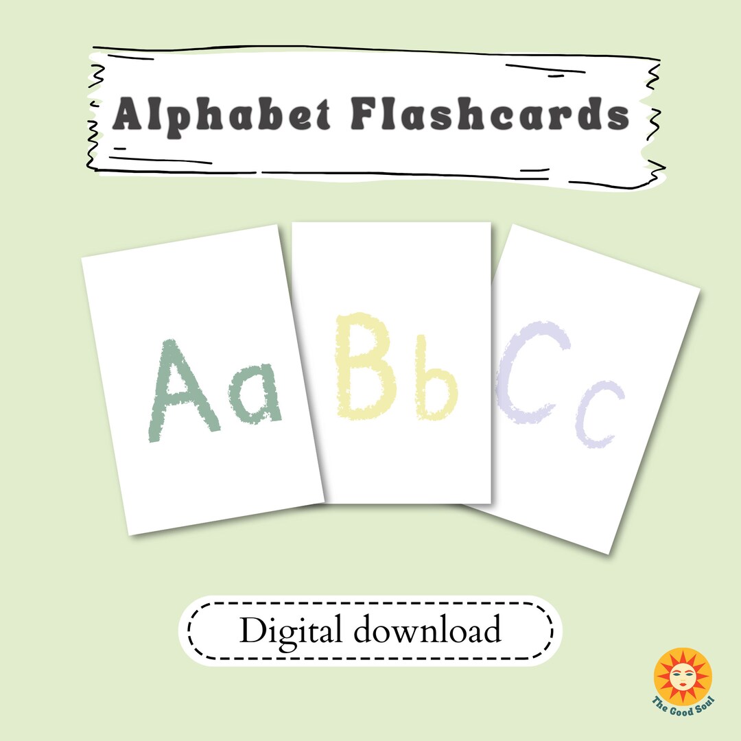 Alphabet Flashcards for Preschoolers Learning Pack of Uppercase and ...