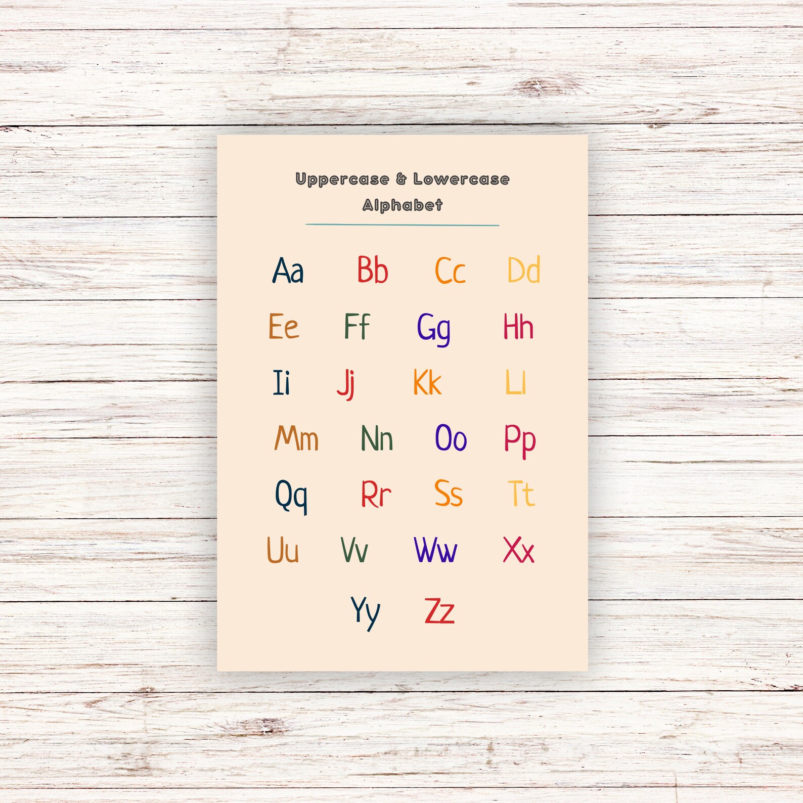 Alphabet Uppercase Lowercase Poster Set of 2 Alphabet Posters for ...