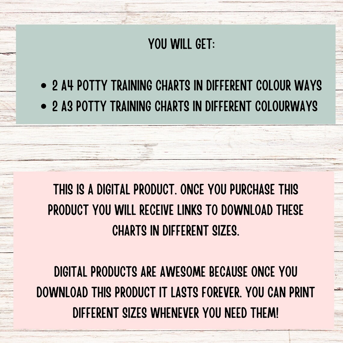 Downloadable Potty Training Chart, Set of Potty Training Charts, Potty ...