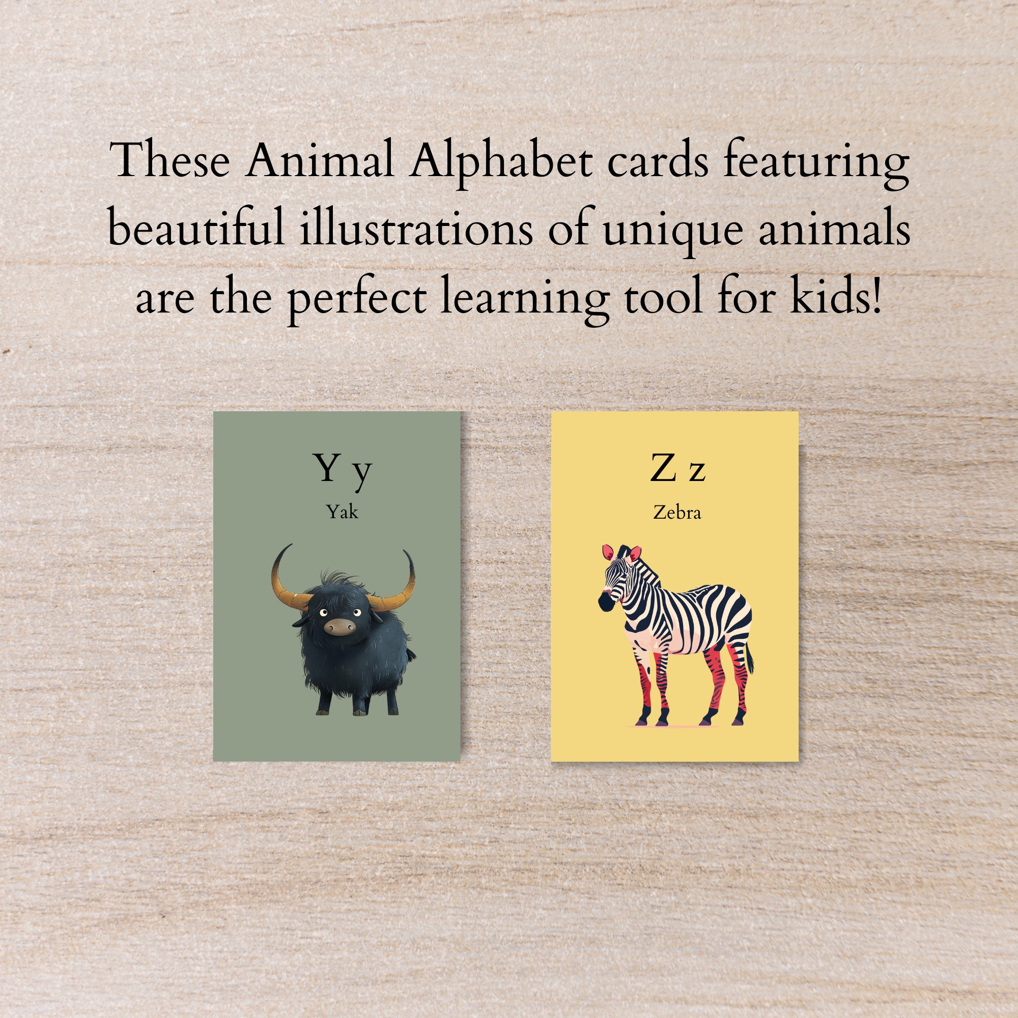 26 Printable Printable Alphabet Flashcards, Animal Alphabet Cards, Kids ...